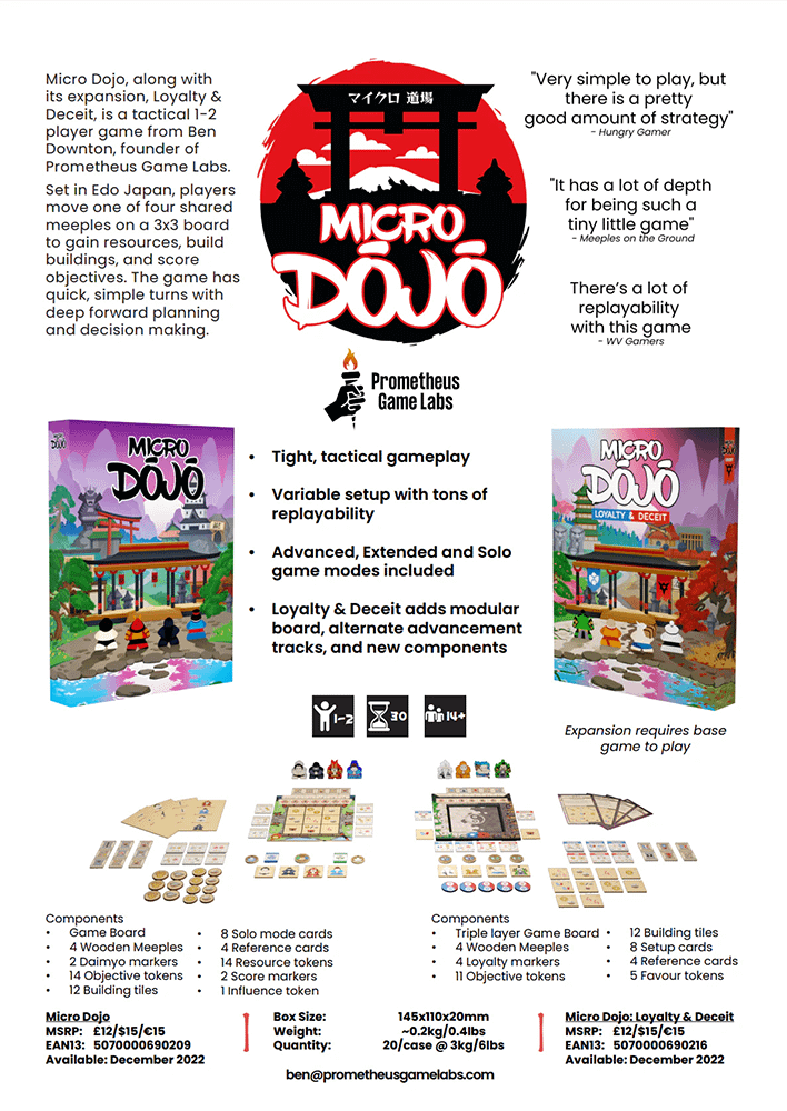 Micro Dojo – Dryad Games